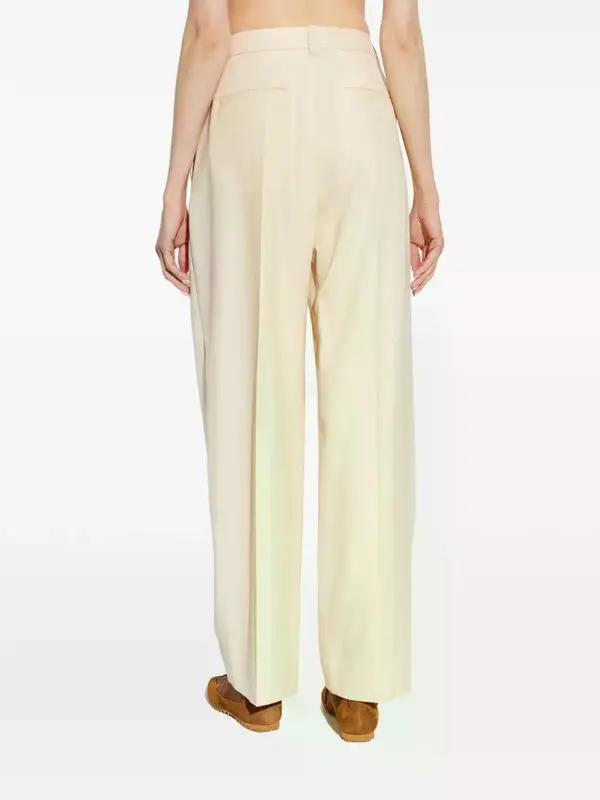 Victoria Beckham Pleated Trousers - Neutrals