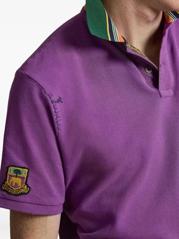 Polo Ralph Lauren Appliqué Short-sleeve Polo Shirt - Purple