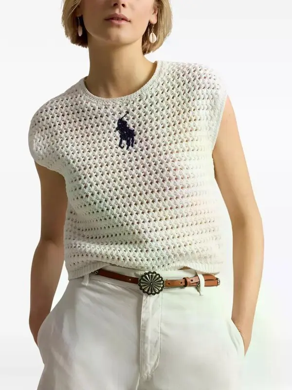 Polo Ralph Lauren Crochet Knit Vest