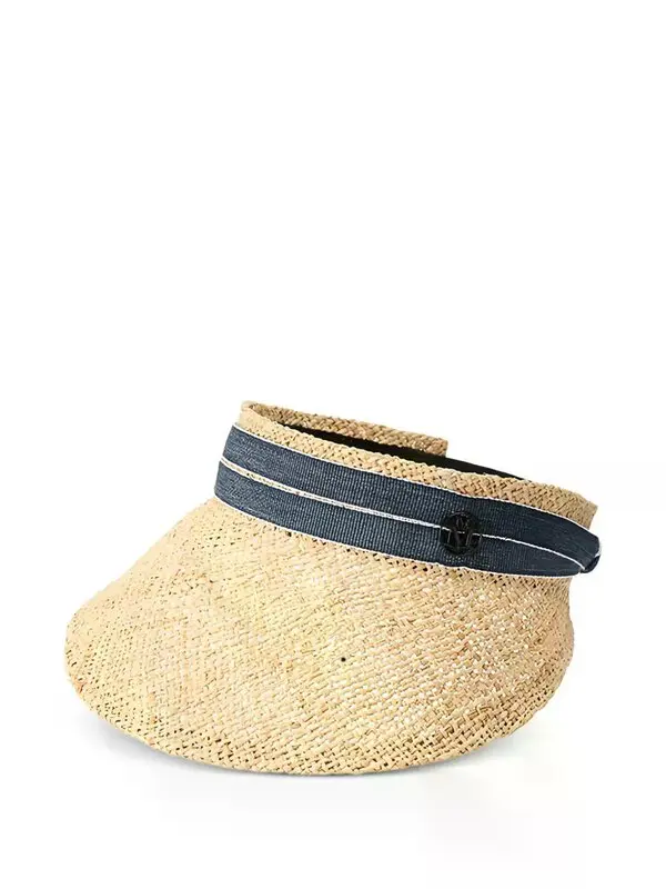 MAISON MICHEL Pat Ribbon Visor - Neutrals