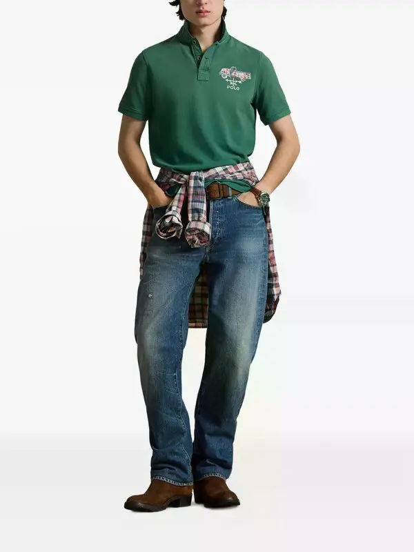 Polo Ralph Lauren Graphic-embroidered Short-sleeve Polo Shirt