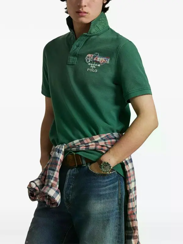 Polo Ralph Lauren Graphic-embroidered Short-sleeve Polo Shirt
