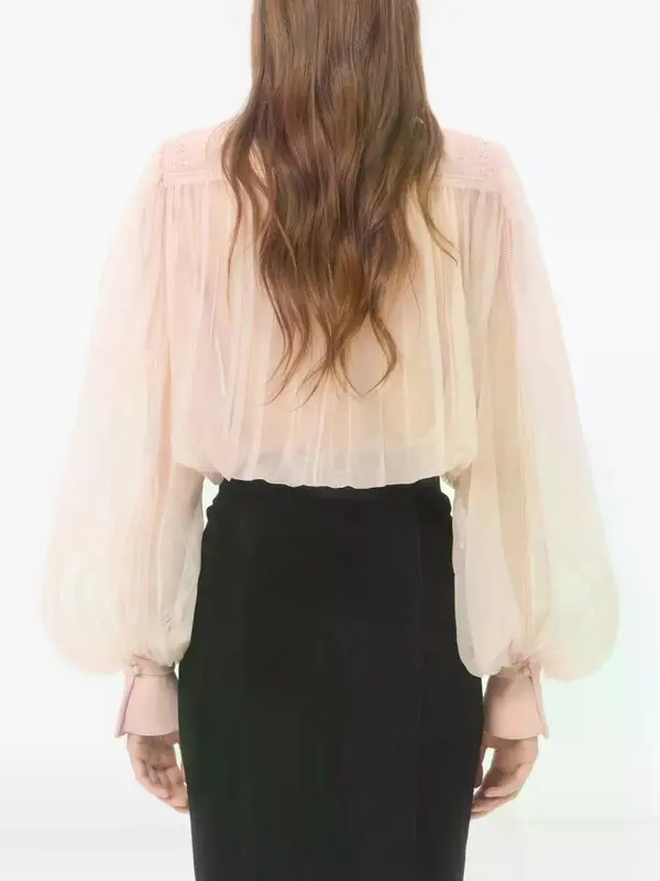 Valentino Garavani Embroidered Organza Blouse
