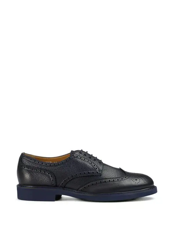 DOUCAL'S Lace-up Leather Derby Shoes - Blue