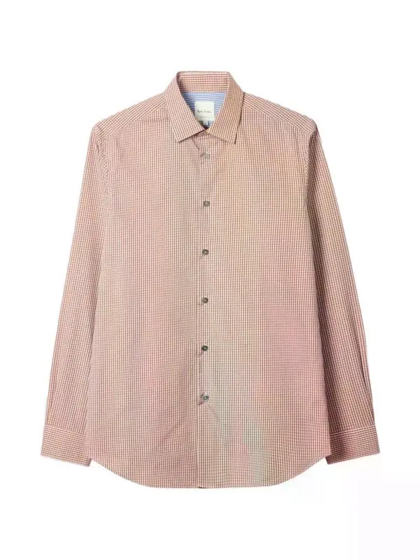 Paul Smith Tailored-fit Rust Gingham Shirt - Orange
