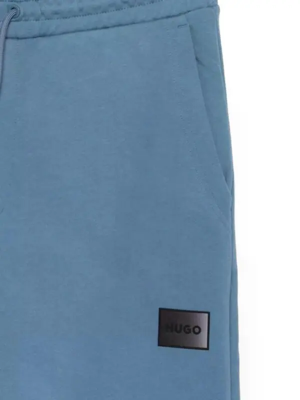 Hugo Logo-patched Cotton Trackpants - Blue