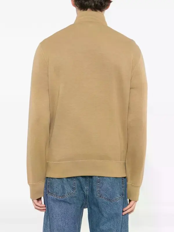 Polo Ralph Lauren Zip-neck Sweater With Logo - Neutrals