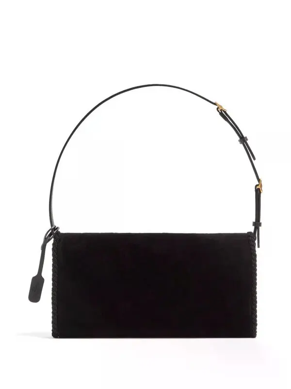 Valentino Garavani Devain Small Embroidered Velvet Shoulder Bag
