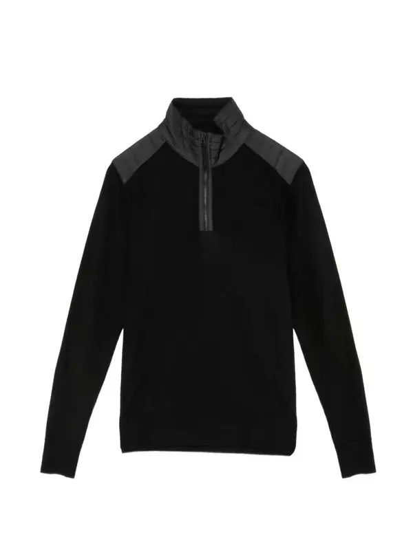 Belstaff Logo-patched Half-zip Jumper - Black