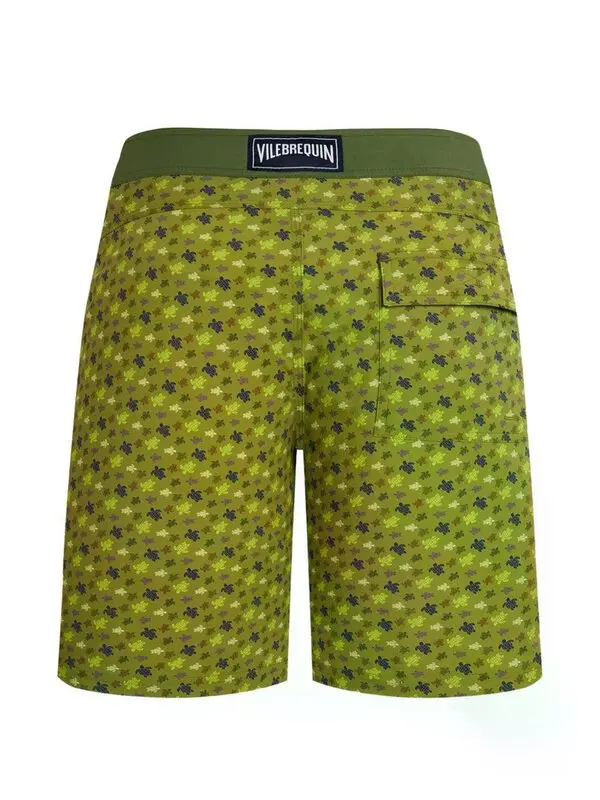 Vilebrequin Turtle-pattern Swim Shorts - Green