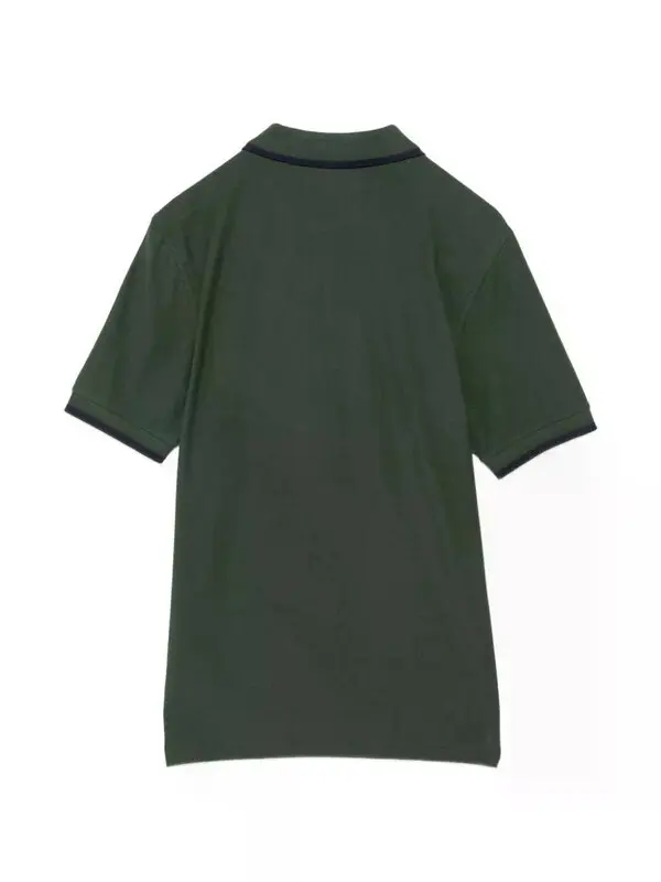 Fred Perry Logo-embroidered Half-zip Polo Shirt - Green