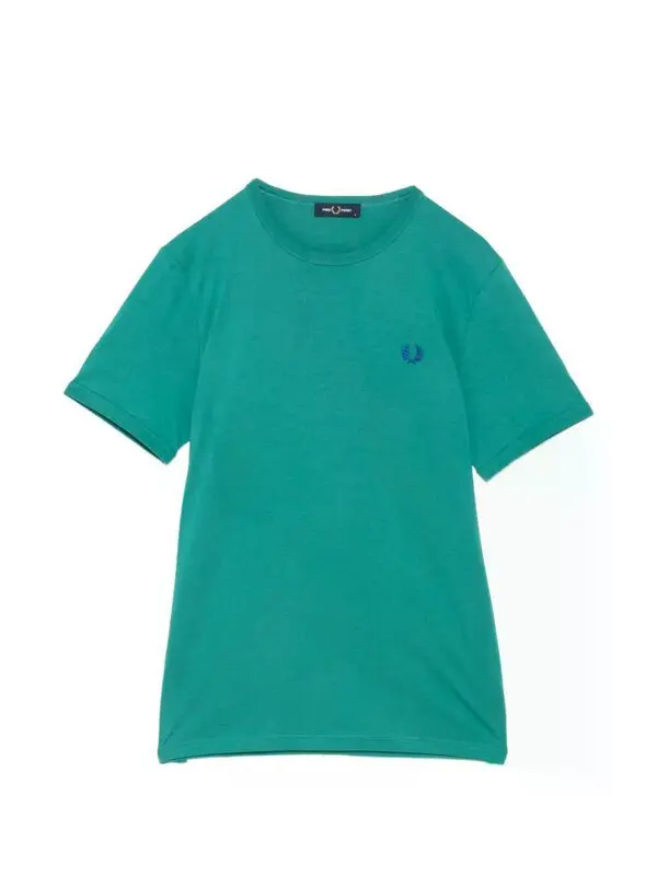 Fred Perry Logo-embroidered Round Neck T-shirt - Blue