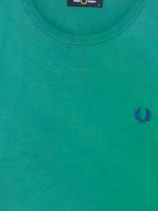 Fred Perry Logo-embroidered Round Neck T-shirt - Blue