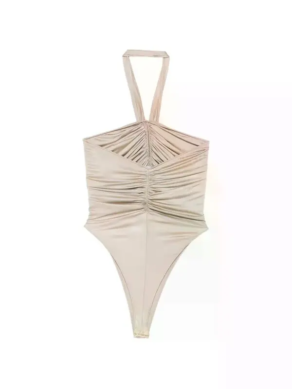 Atlein Halterneck Bodysuit - Neutrals