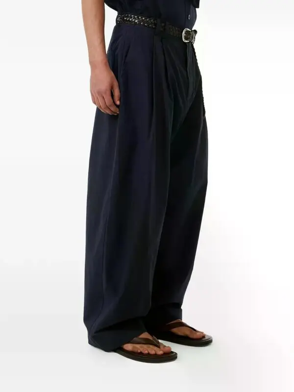 Studio Nicholson Double Pleated Trousers - Blue