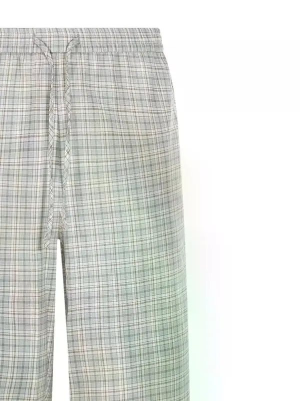 DUNST Checkered Trousers With Drawstring