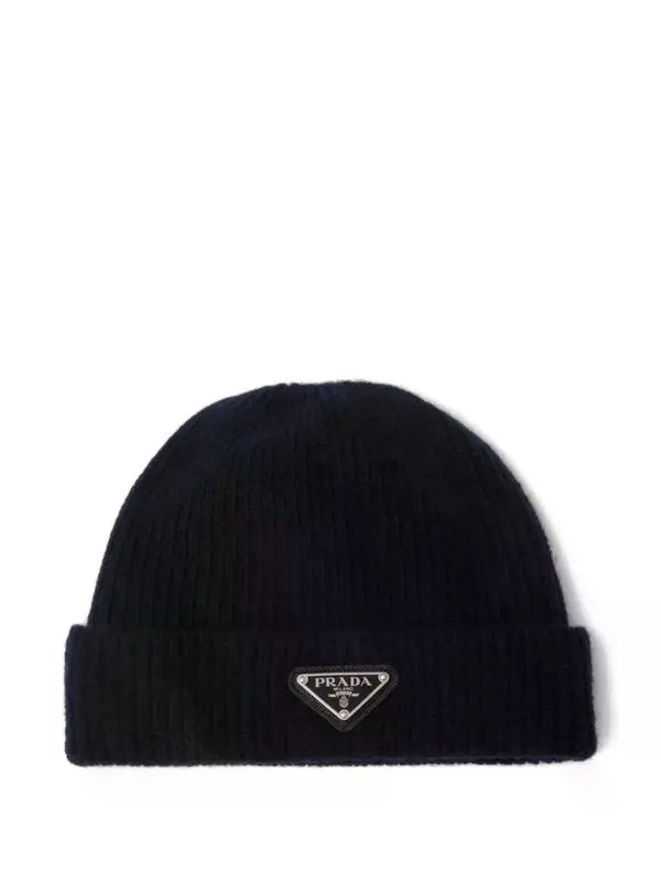 Prada Wool And Cashmere Beanie - Blue