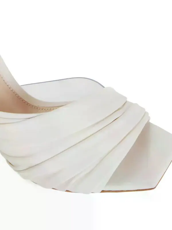 Elisabetta Franchi Leather Stiletto Sandals - Neutrals