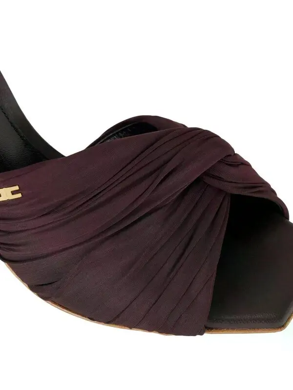 Elisabetta Franchi Draped Crossed Sandals - Brown