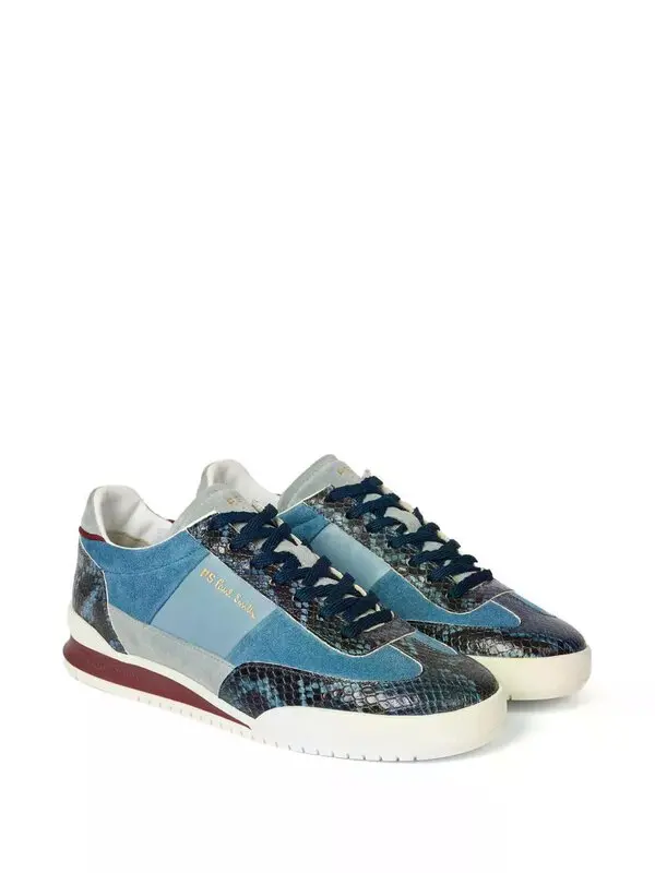 Paul Smith Dover Snake-pattern Panelled Sneakers - Blue