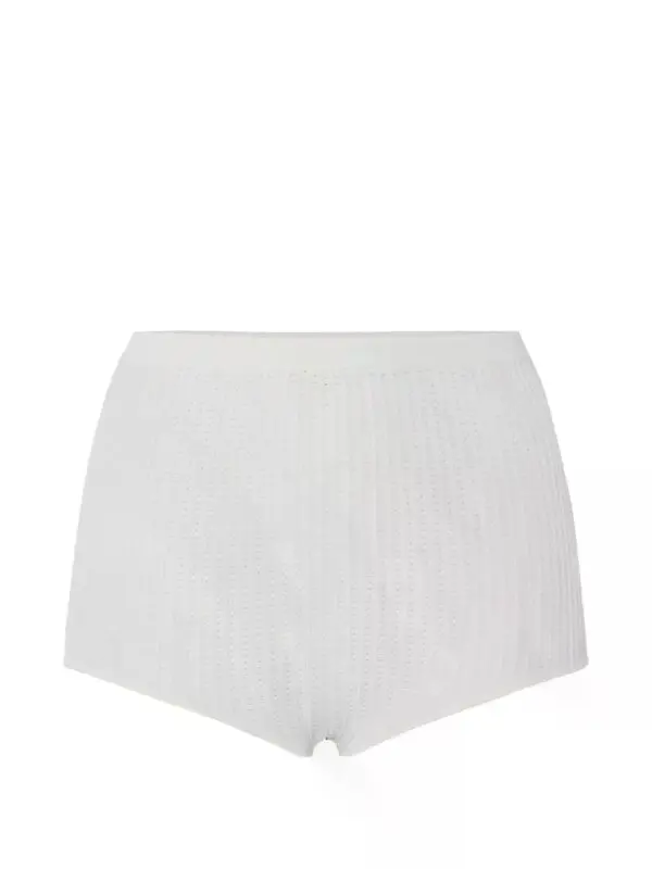 Elisabetta Franchi Ribbed-knit Shorts - White