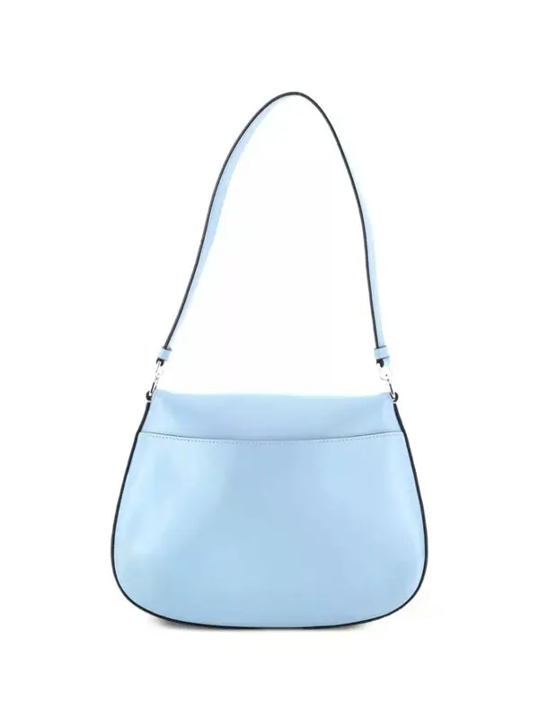 Prada Cleo Flap Shoulder Bag Spazzolato Leather - Blue