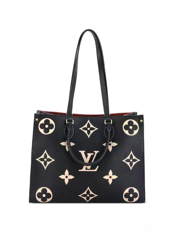 LOUIS VUITTON Onthego Mm Bicolor Monogram Empreinte Tote - Black