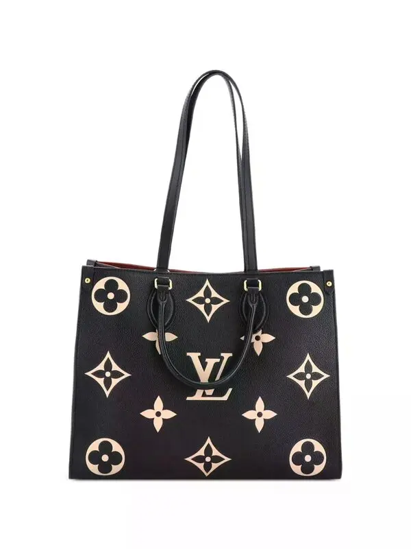 LOUIS VUITTON Onthego Mm Bicolor Monogram Empreinte Tote - Black