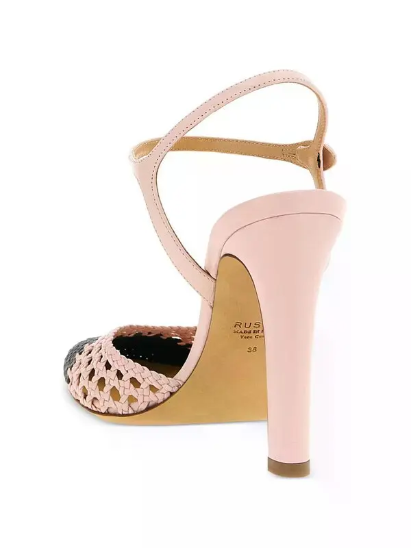 FRANCESCO RUSSO Crocheted Leather Pumps