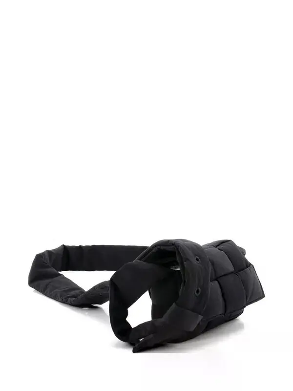 Bottega Veneta Cassette Maxi Intrecciato Nylon Extra Mini Crossbody Bag - Black