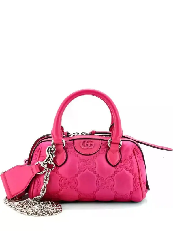 Gucci Ophidia Convertible Boston Top Handle Mini Handbag - Pink