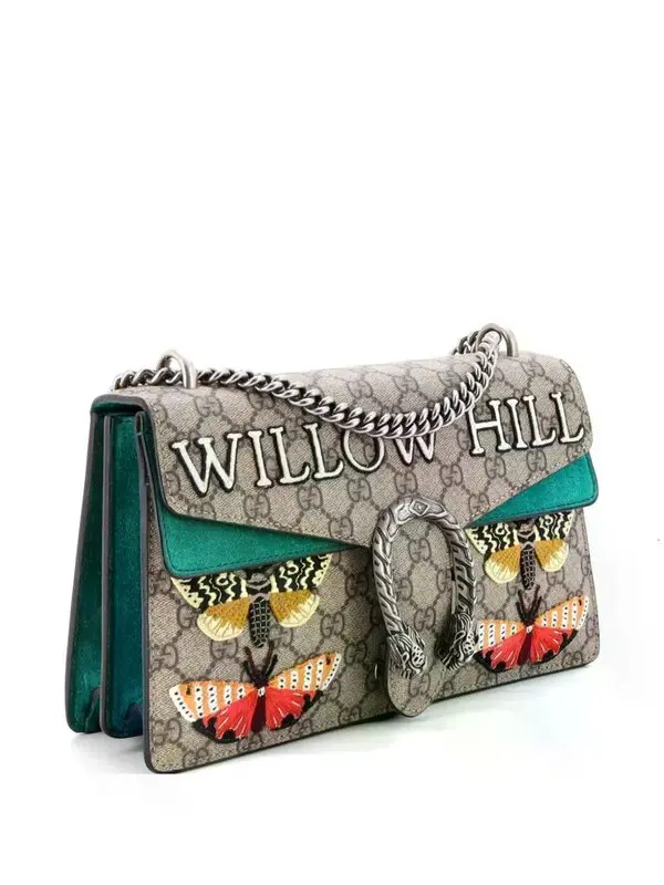Gucci Dionysus Small Shoulder Bag Embroidered Gg Coated Canvas - Multicolour