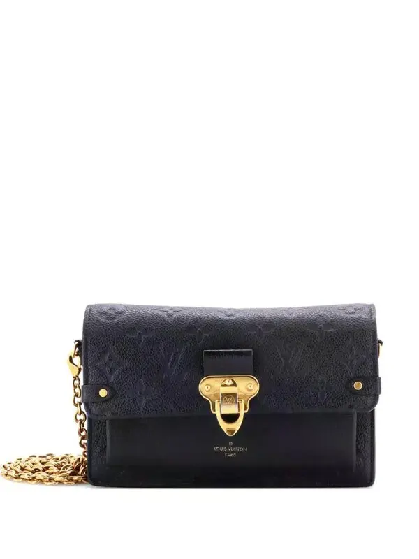 LOUIS VUITTON Vavin Chain Wallet Nm Monogram Empreinte Leather Crossbody Bag - Black