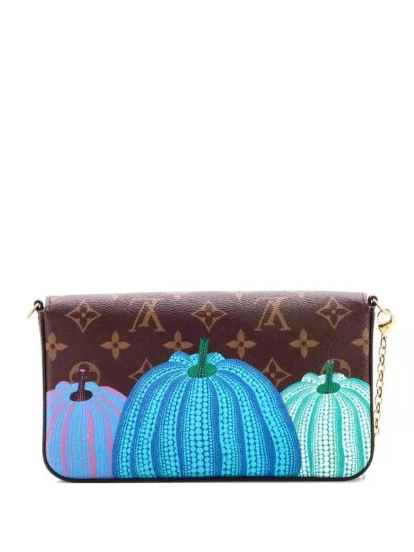 LOUIS VUITTON Felicie Pochette Yayoi Kusama Pumpkins Monogram Canvas - Brown