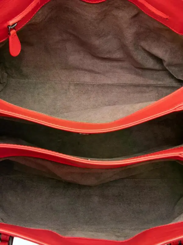 Bottega Veneta 2012-2026 Medium Nappa Intrecciato Roma Tote Bag - Red