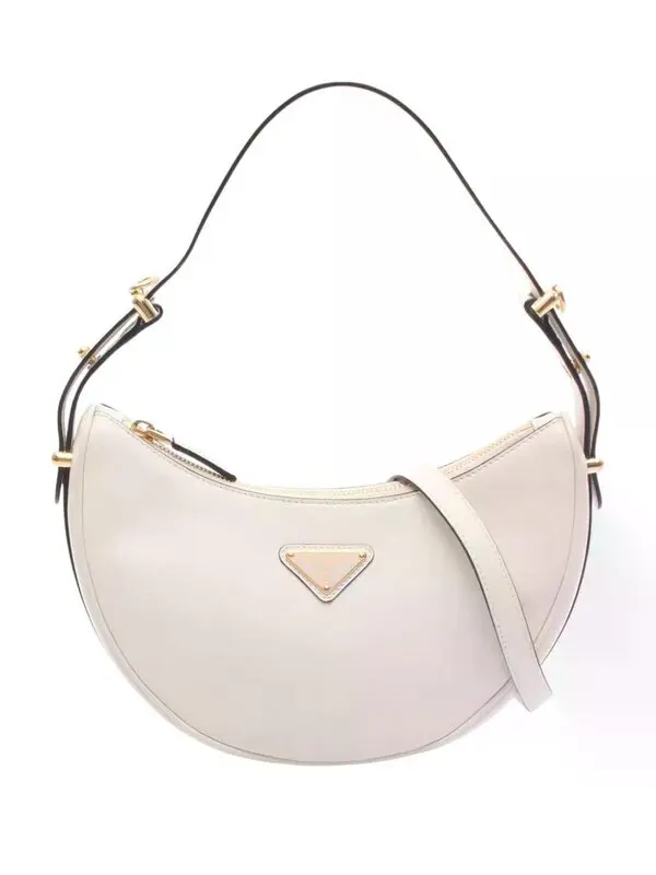 Prada 2013-2026 Soft Calf Arque Satchel Handbag - White