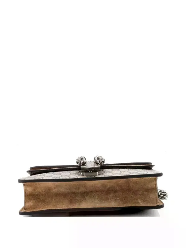 Gucci Dionysus Small Shoulder Bag Gg Coated Canvas With Embellished Metal - Brown