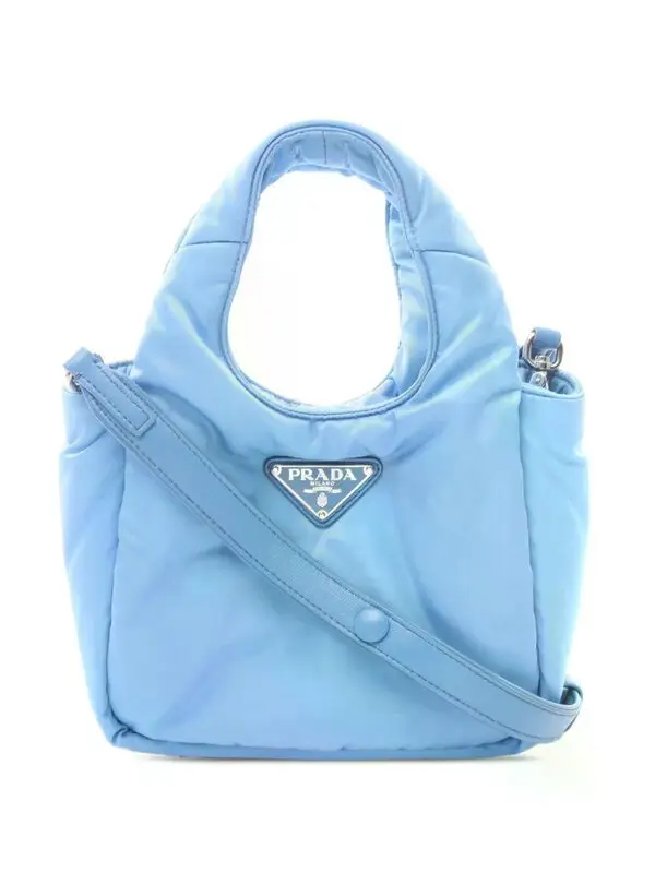 Prada 2013-2026 Mini Padded Re Nylon Satchel - Blue