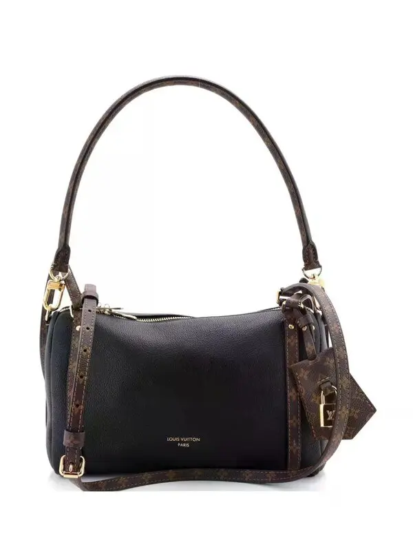 LOUIS VUITTON Express Handbag Leather With Monogram Canvas Pm