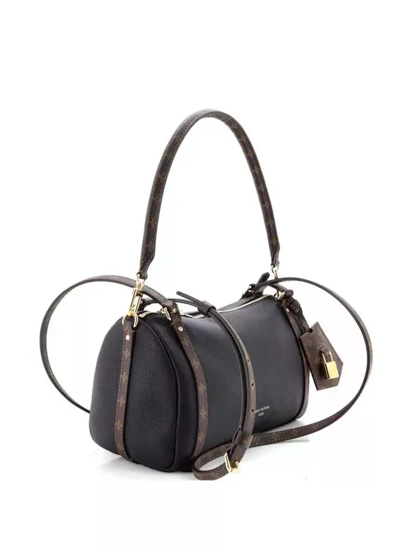 LOUIS VUITTON Express Handbag Leather With Monogram Canvas Pm