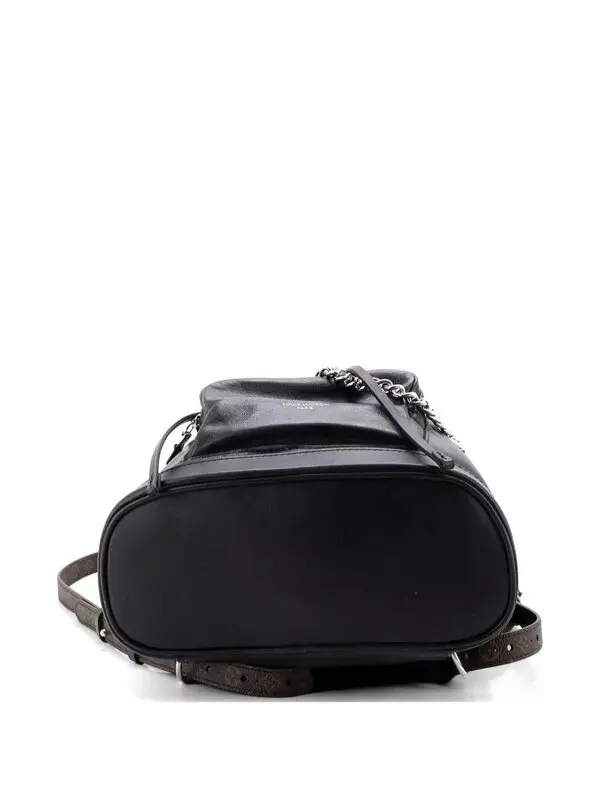 LOUIS VUITTON Montsouris Vibe Leather With Monogram Canvas Pm Backpack