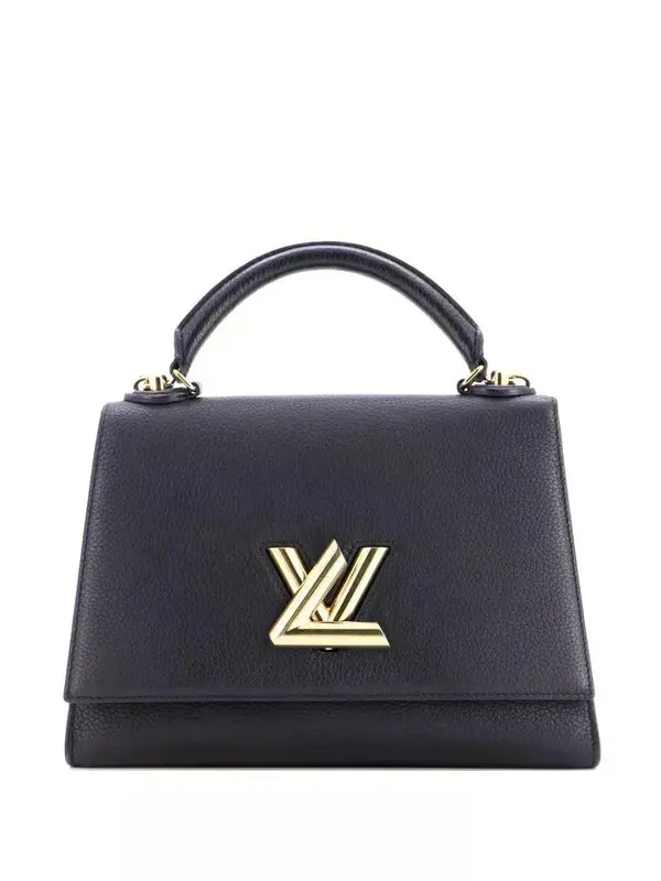 LOUIS VUITTON Twist One Handle Bag Taurillon Leather Mm Satchel - Black