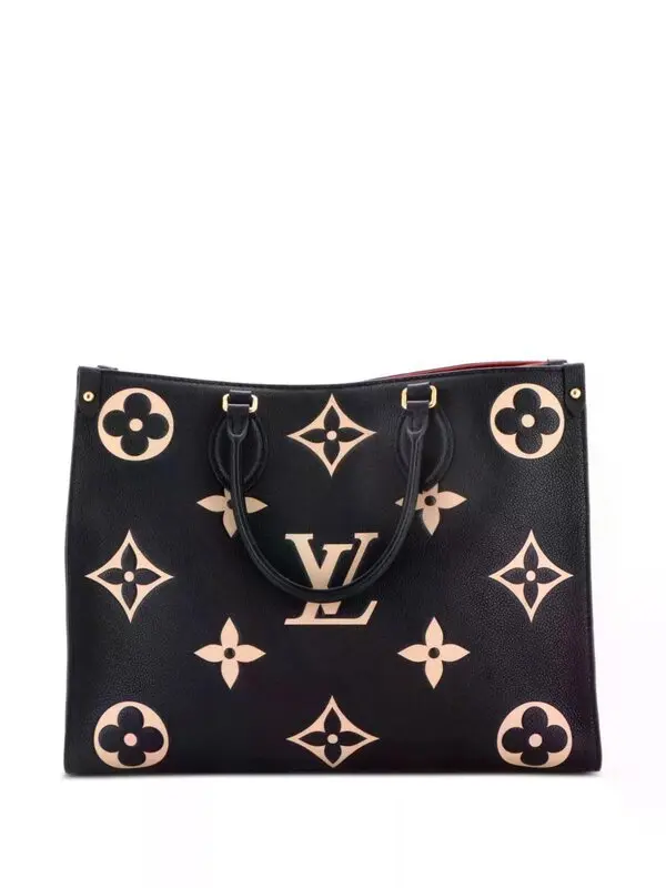 LOUIS VUITTON Onthego Mm Tote Bicolor Monogram Empreinte - Black