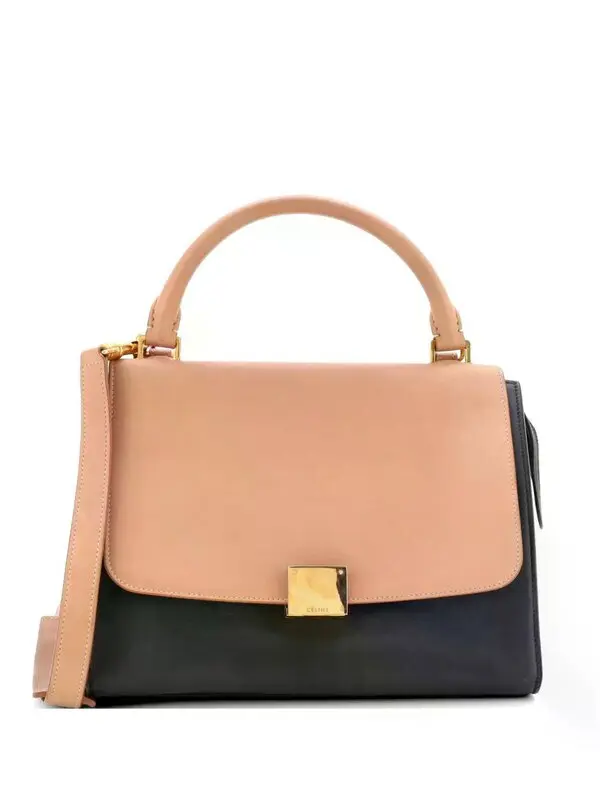 Celine Tricolor Trapeze Small Satchel - Multicolour