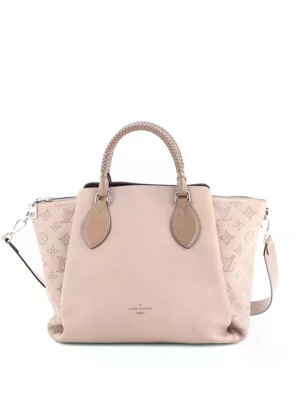 LOUIS VUITTON Haumea Handbag Mahina Leather Satchel - Neutrals