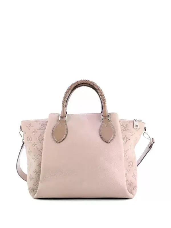 LOUIS VUITTON Haumea Handbag Mahina Leather Satchel - Neutrals