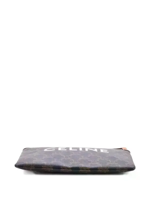 Celine Zip Triomphe Coated Canvas Small Pouch