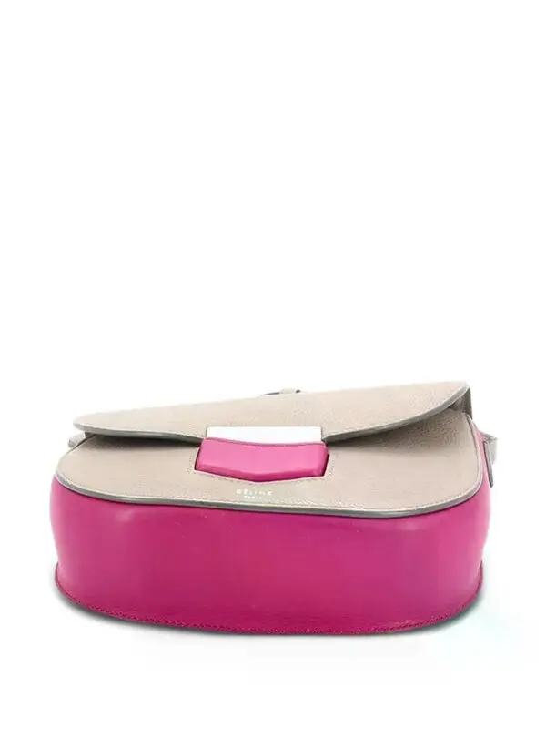 Celine Trotteur Grainy Leather Small Crossbody Bag - Neutrals