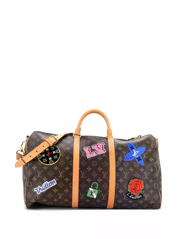 LOUIS VUITTON Keepall Bandouliere 50 World Tour Travel Bag - Multicolour