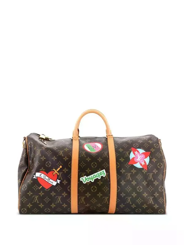 LOUIS VUITTON Keepall Bandouliere 50 World Tour Travel Bag - Multicolour